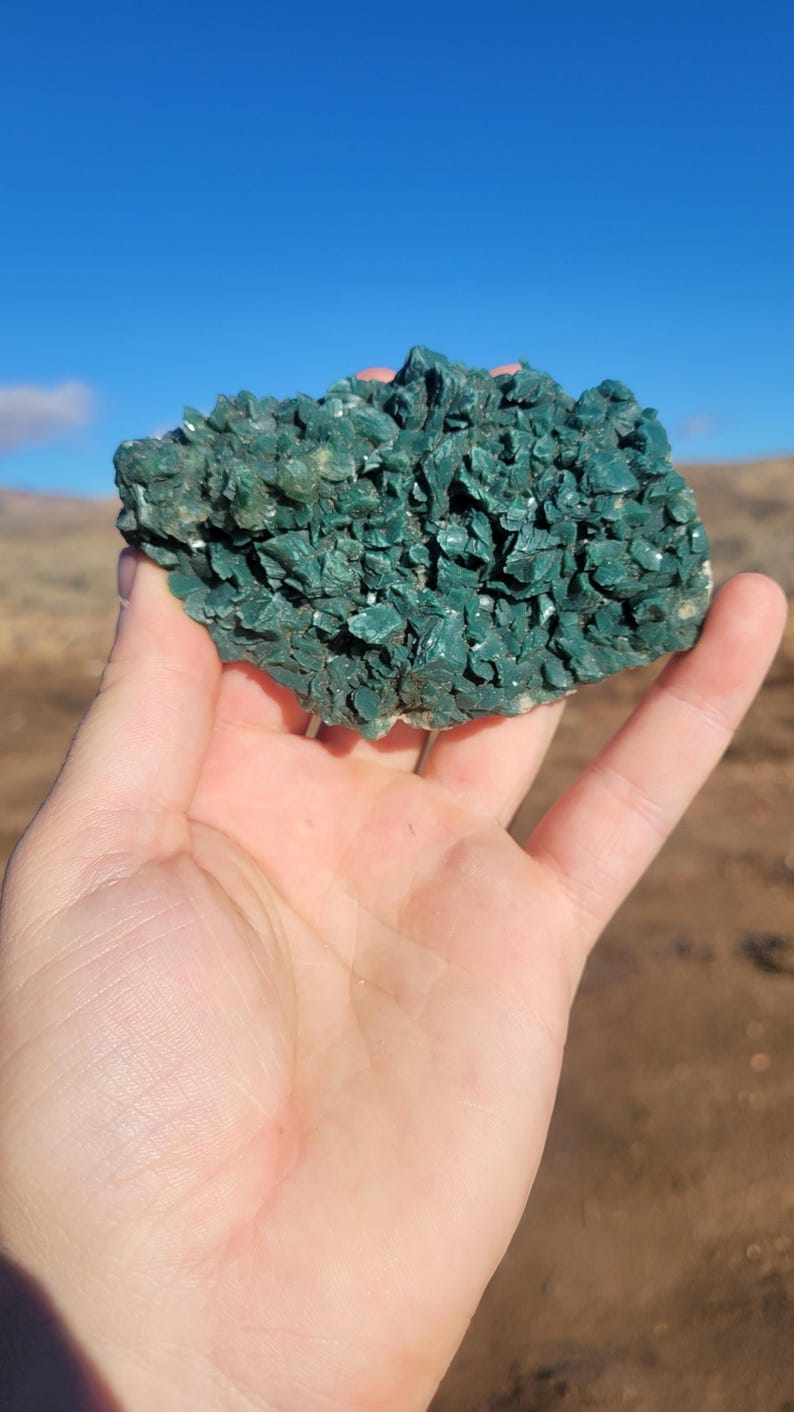 Rare Heulandite Crystal Cluster With Celadonite and Stilbite - Natural ...