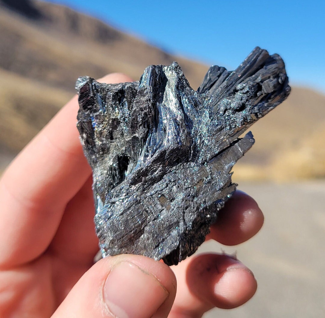 Acicular-like to Massive Stibnite Crystals - Natural Stibnite From ...