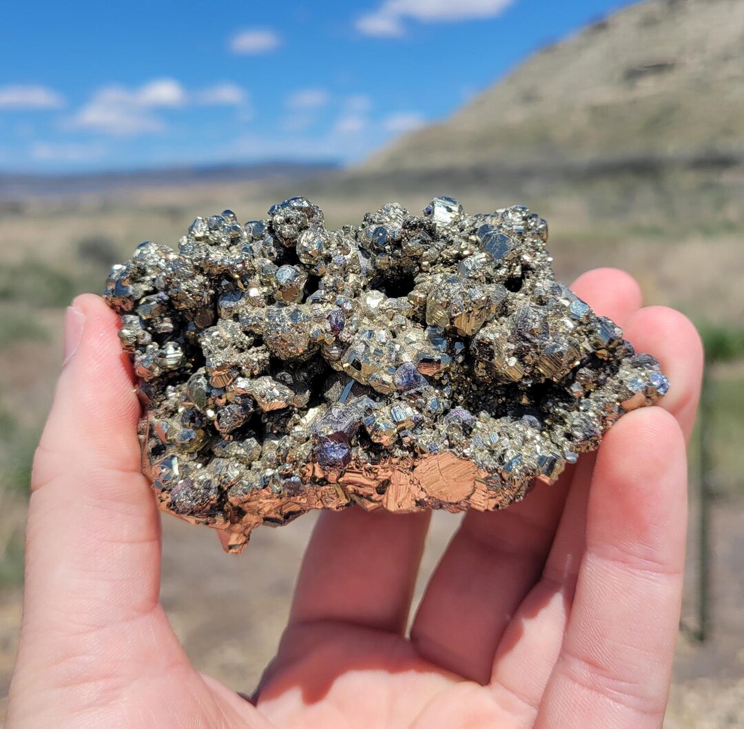 Rare Peruvian Pyrite Specimen With Galena - Natural Mineral Specimen ...