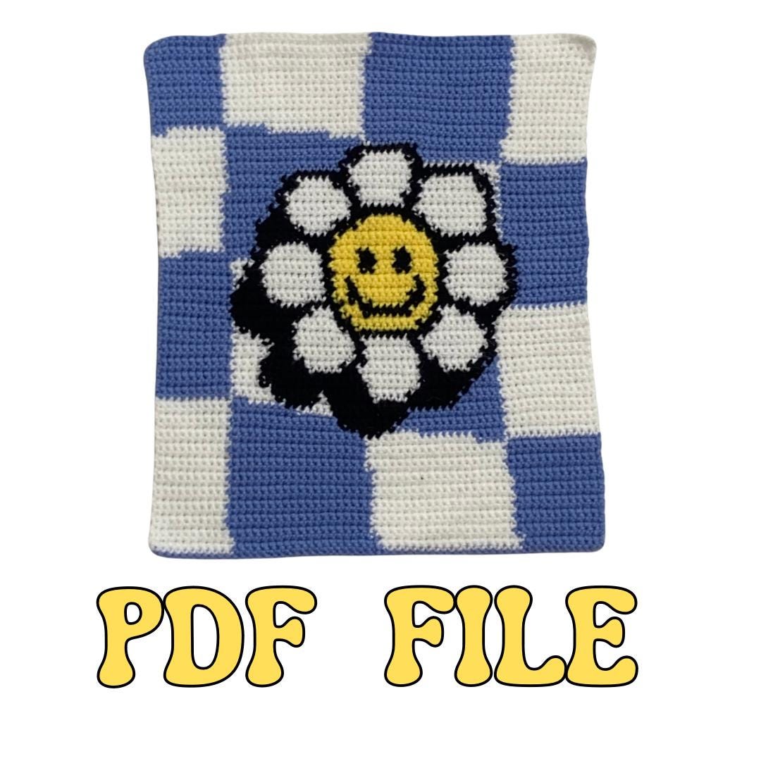 Flower Power Crochet Tapestry Pattern, Floral Crochet, Needlework ...