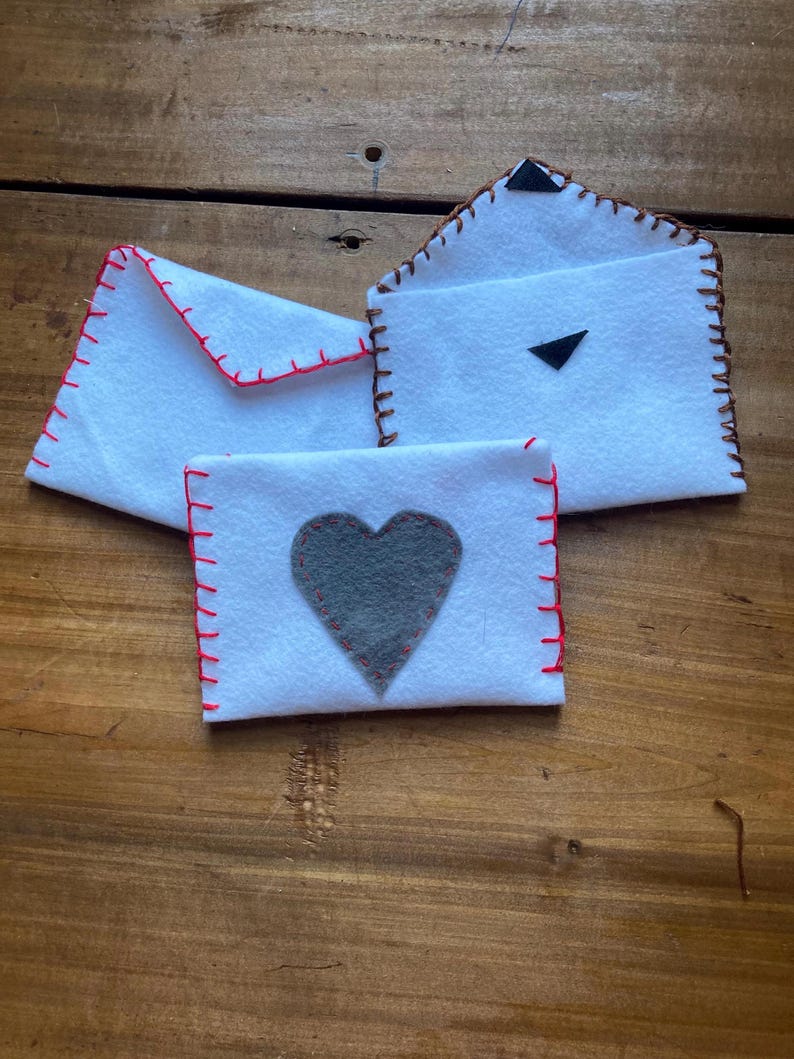 Felt Envelope Tutorial Pattern, Printable Valentine’s Day Craft, DIY ...