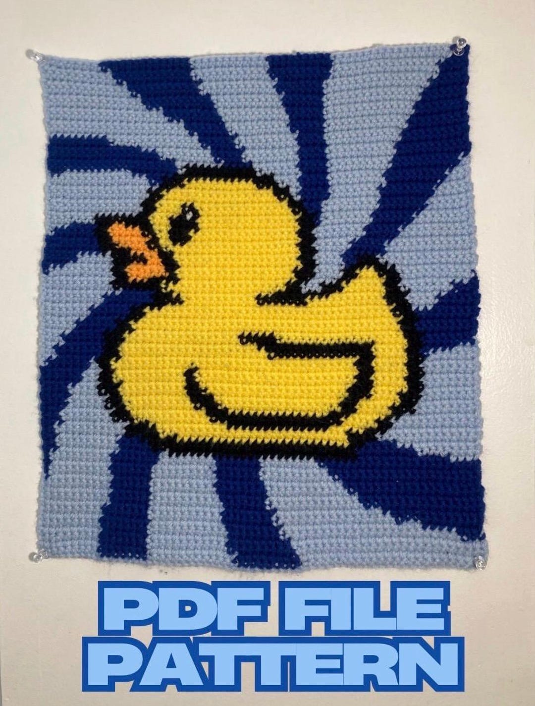 Rubber Ducky Crochet Grid Pattern, Crochet Tutorial, Pixel Pattern, DIY Craft, Fun Crochet ...