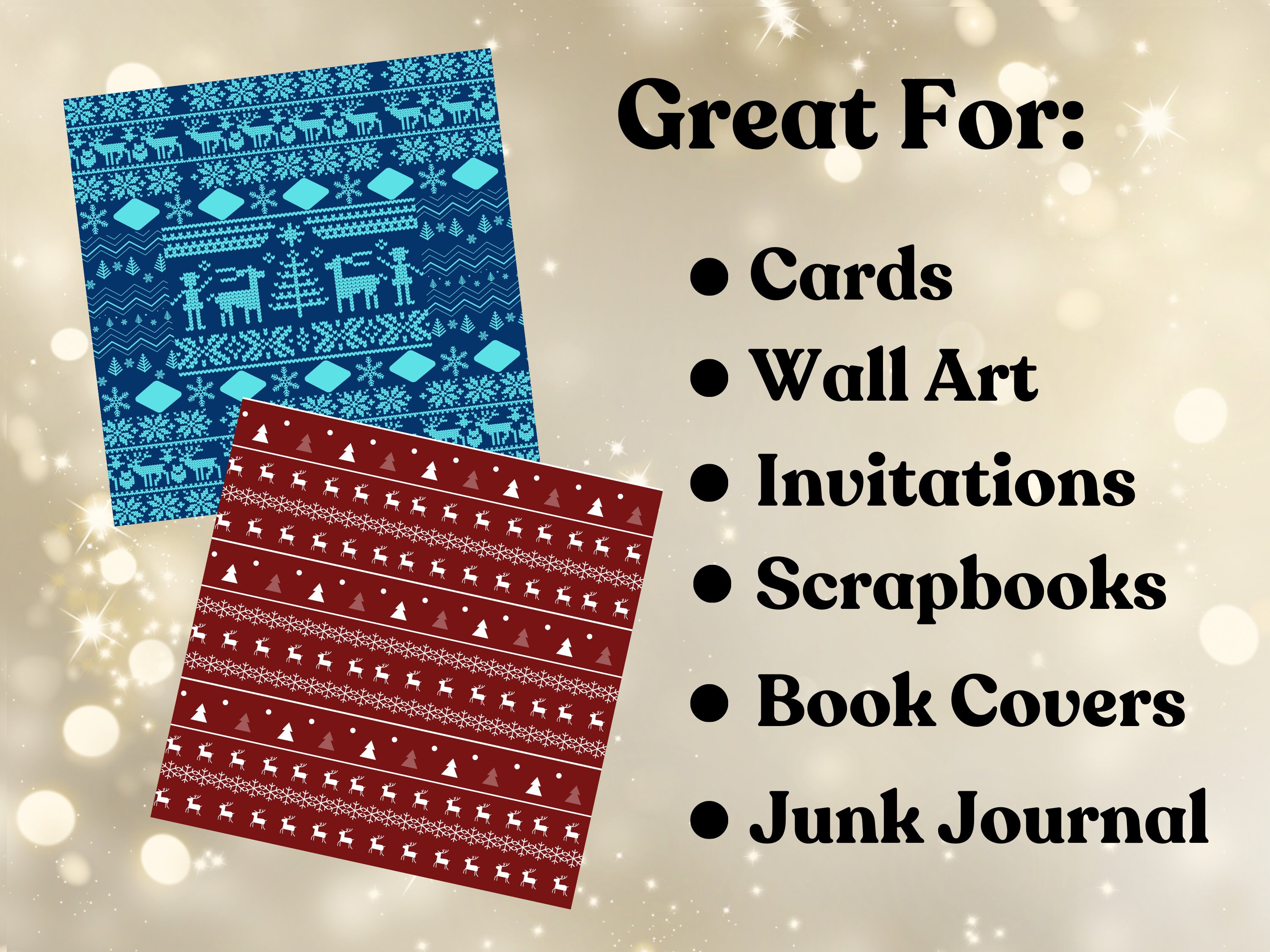 Xmas Sweater Printable Paper Pattern, Christmas Sweater Texture ...