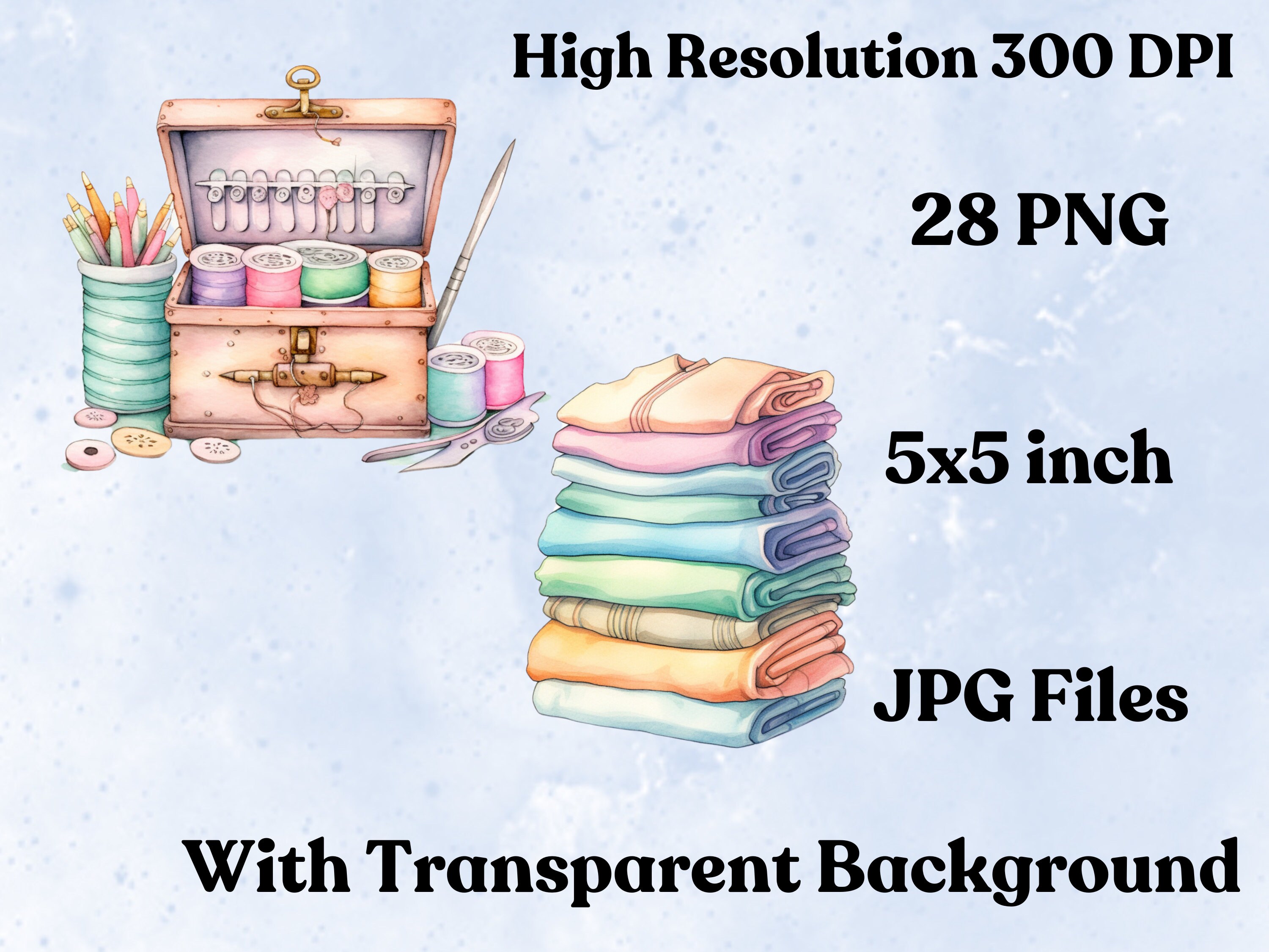 Watercolor Sewing Clipart Bundle, Sewing Machines Clipart, Shabby Chic ...