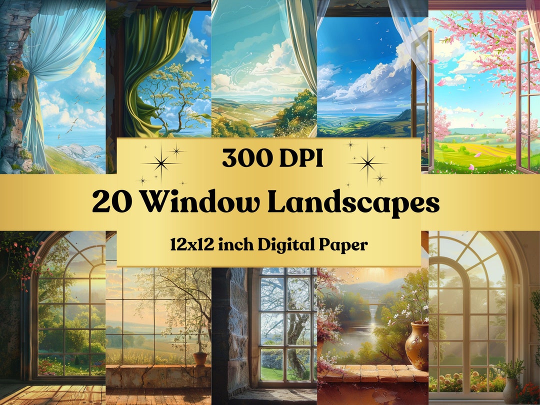 Open Window Landscape, Spring Windows, Floral Window, Spring Floral ...