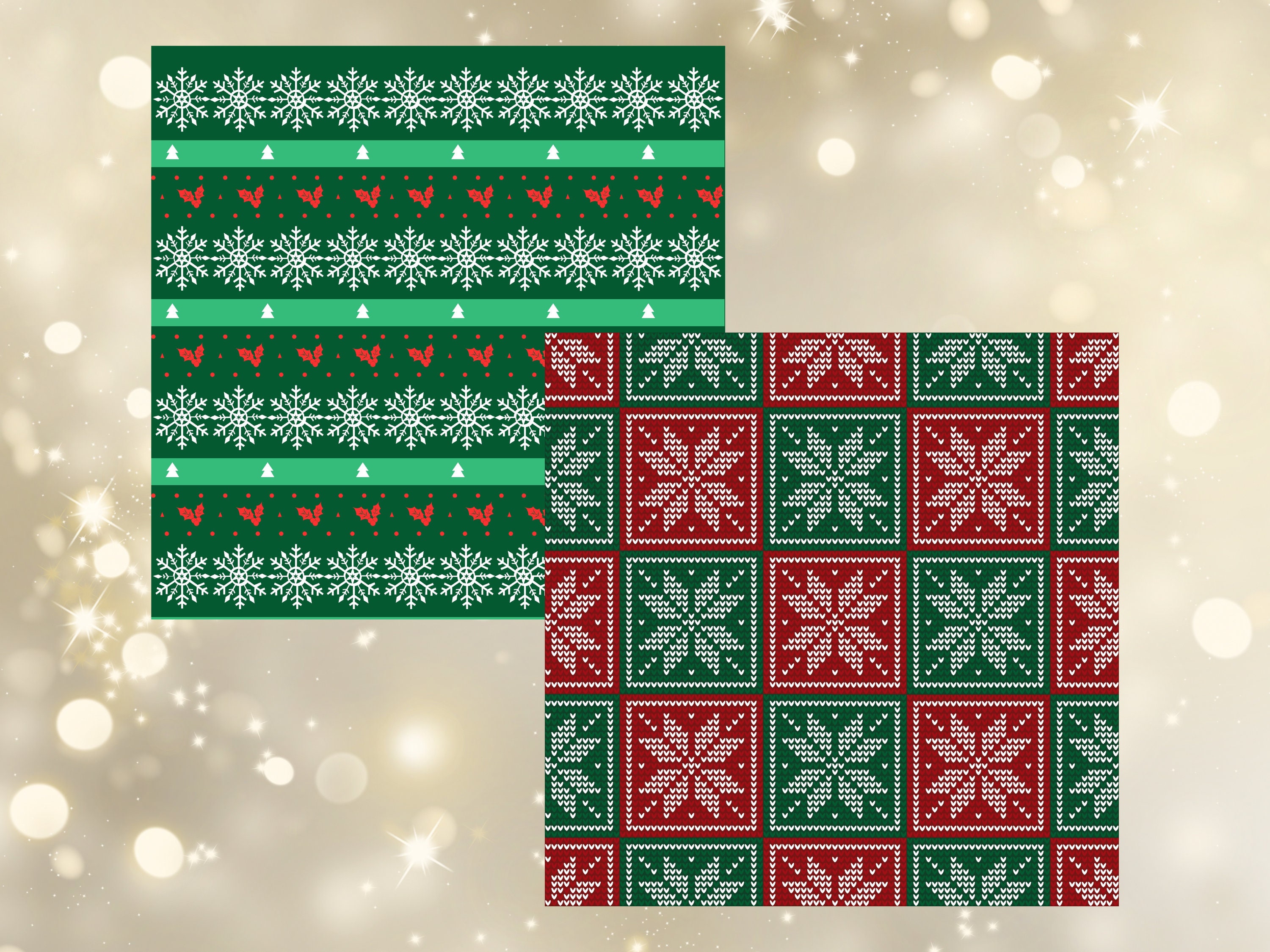 Xmas Sweater Printable Paper Pattern, Christmas Sweater Texture ...