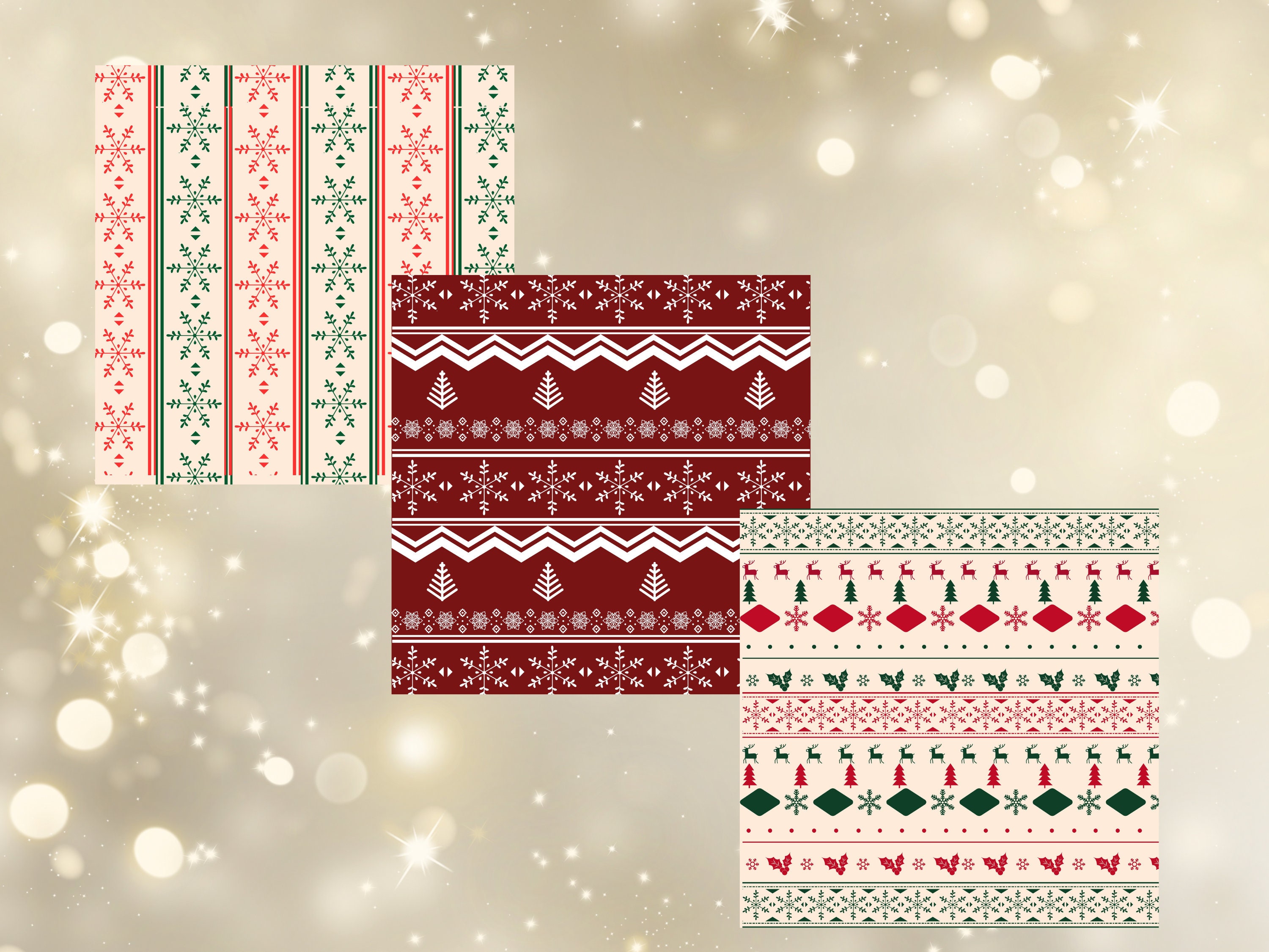 Xmas Sweater Printable Paper Pattern, Christmas Sweater Texture ...
