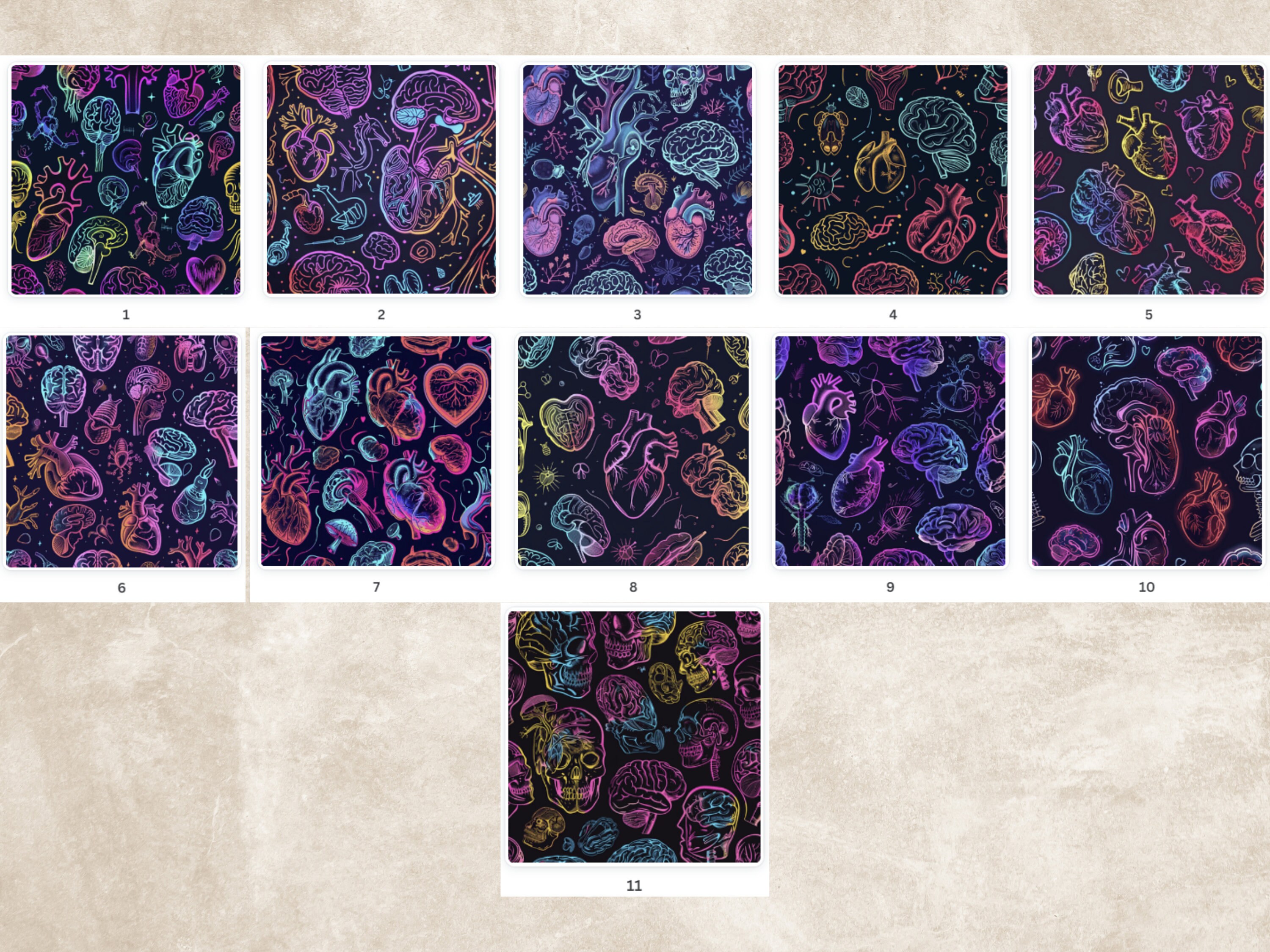Neon Anatomy Drawings, Human Anatomy Printable Paper, Anatomy Art ...