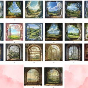 Open Window Landscape, Spring Windows, Floral Window, Spring Floral ...