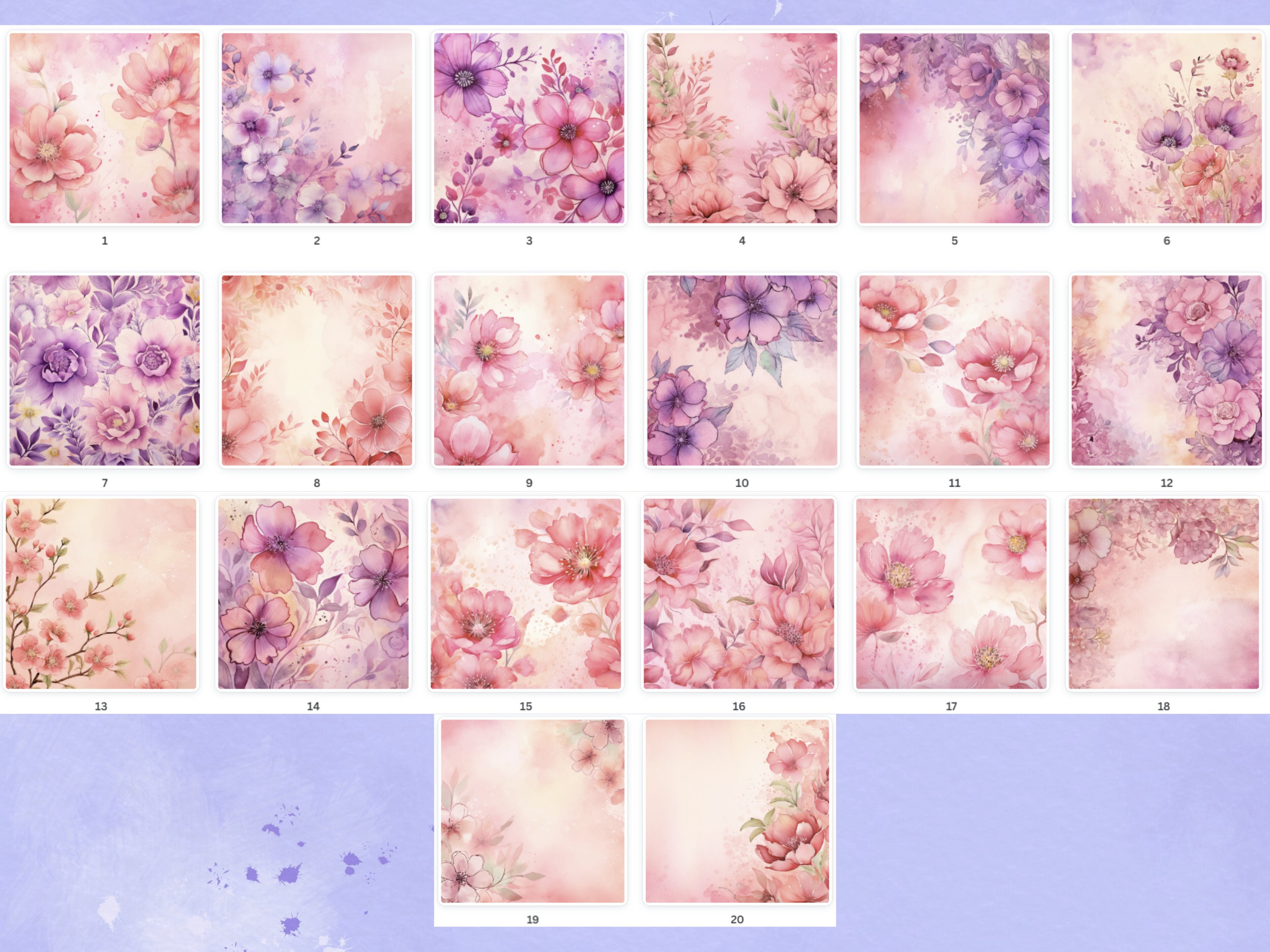 Shabby Chic Vintage Floral Digital Paper, Shabby Chic Floral Seamless ...