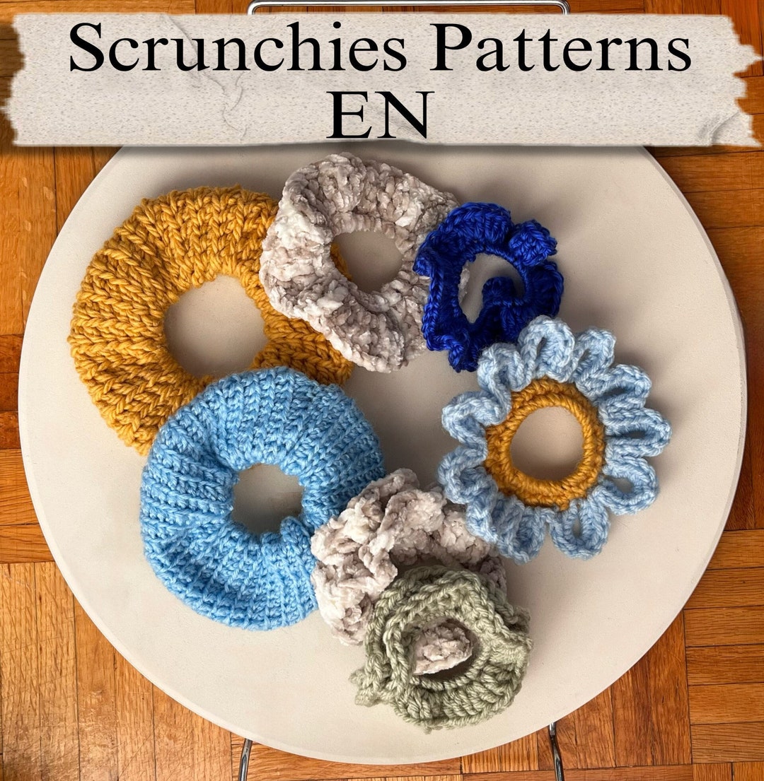 4 Scrunchies Pattern in One File/ Easy and Cute - Etsy