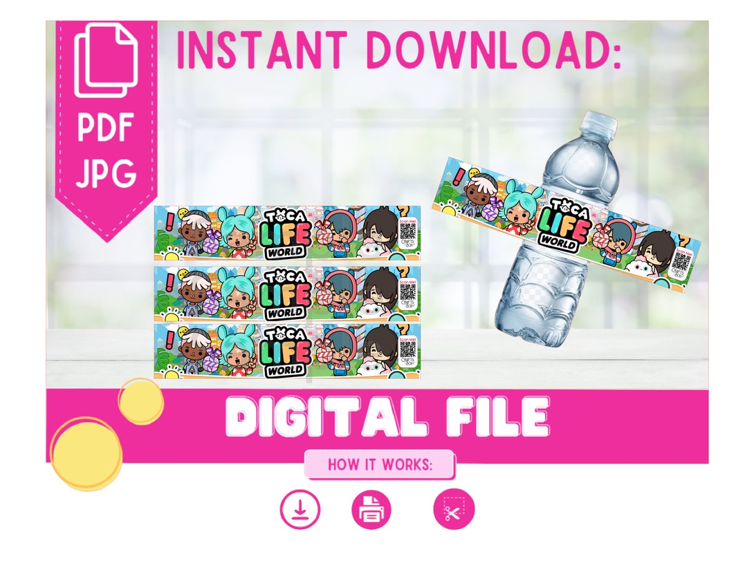 Instant Download Toca Life Water Label/ Toca Life World/water Label ...