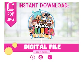 Toca Life World Cake Topper/ Toca Boca / Toca Life World/ Toca Life ...