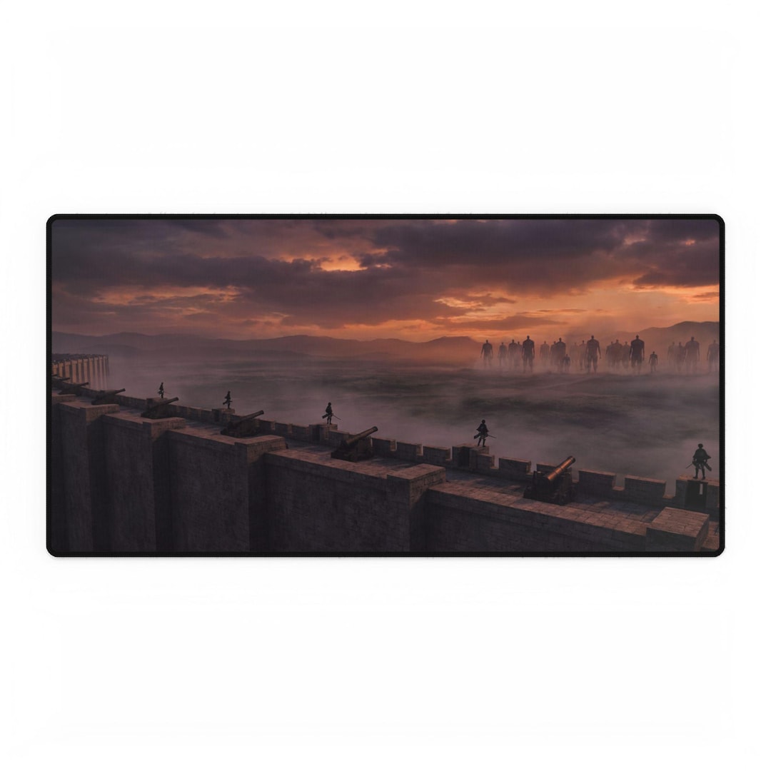 Attack on Titan Battle for Wall Maria Inspired Desk Mat | Anime Scene ...