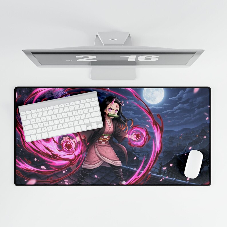 Nezuko Demon Slayer Desk Mat, Anime Mouse Pad, Gaming Accessories, Cute ...