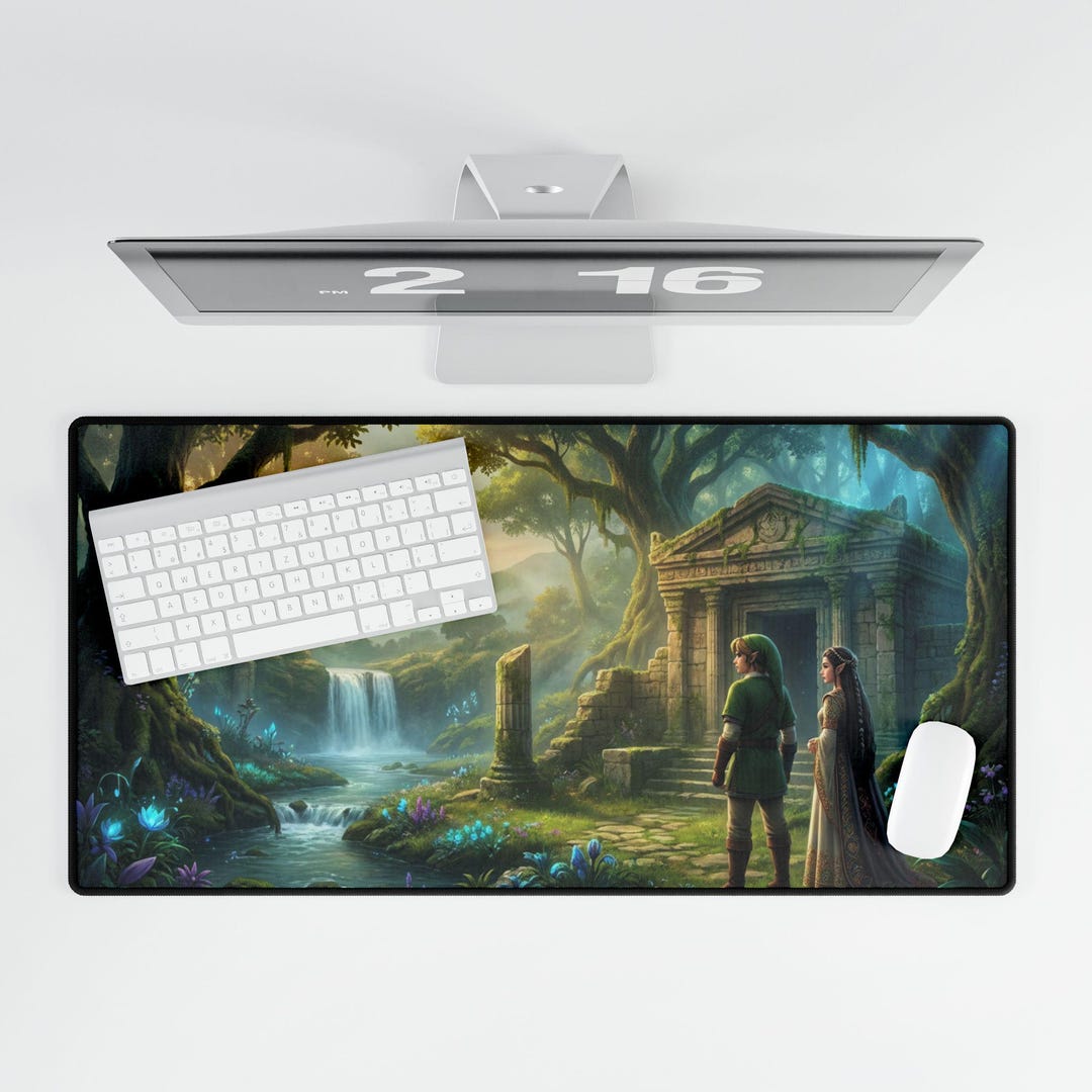 Desk Mats, Fantasy Temple Quest Inspired Design - Gaming Mouse Pad ...