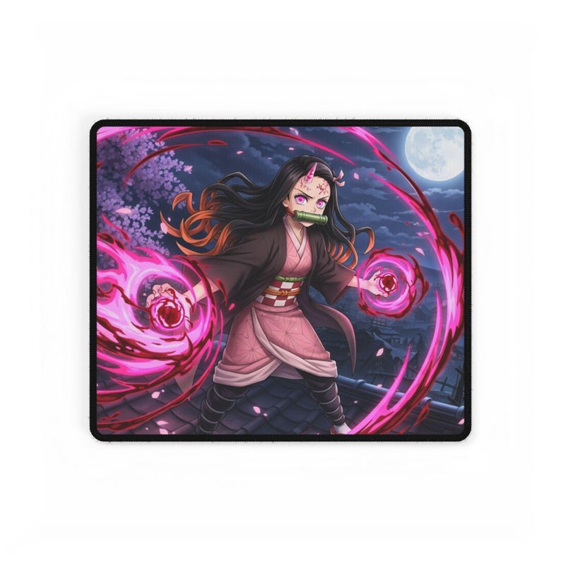 Nezuko Demon Slayer Desk Mat, Anime Mouse Pad, Gaming Accessories, Cute ...