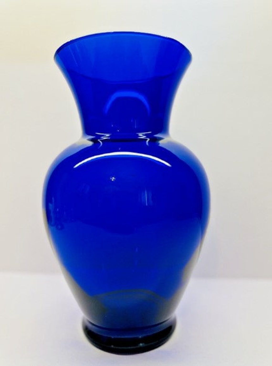 Cobalt Blue Glass Flowers Vase, Vintage Vase, Glass Decor Vase - Etsy