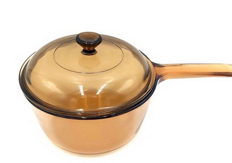 Pyrex Vision 1 Litre W/ Lid, Sauce Pot Made in USA, Vintage Corning ...