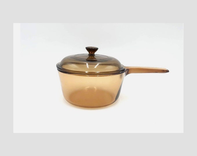 Pyrex Vision 1 Litre W/ Lid, Sauce Pot Made in USA, Vintage Corning ...