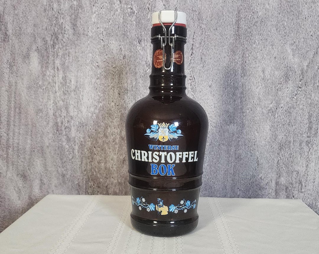 Beer Bottle, Vintage Dutch Christoffel Bier Bok Jug With Handle ...