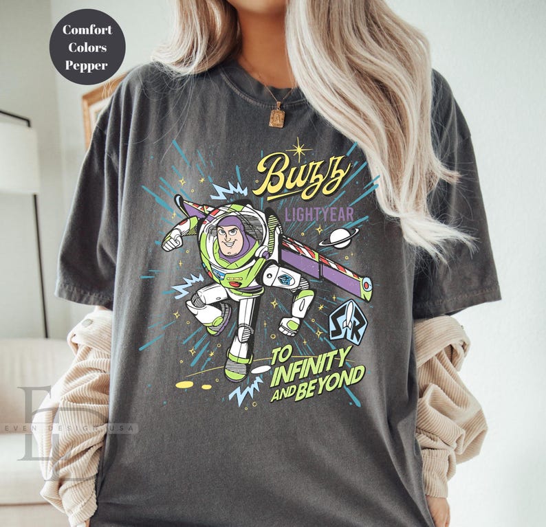 Retro Buzz Lightyear to Infinity and Beyond Shirt, Toy Story Pixar ...