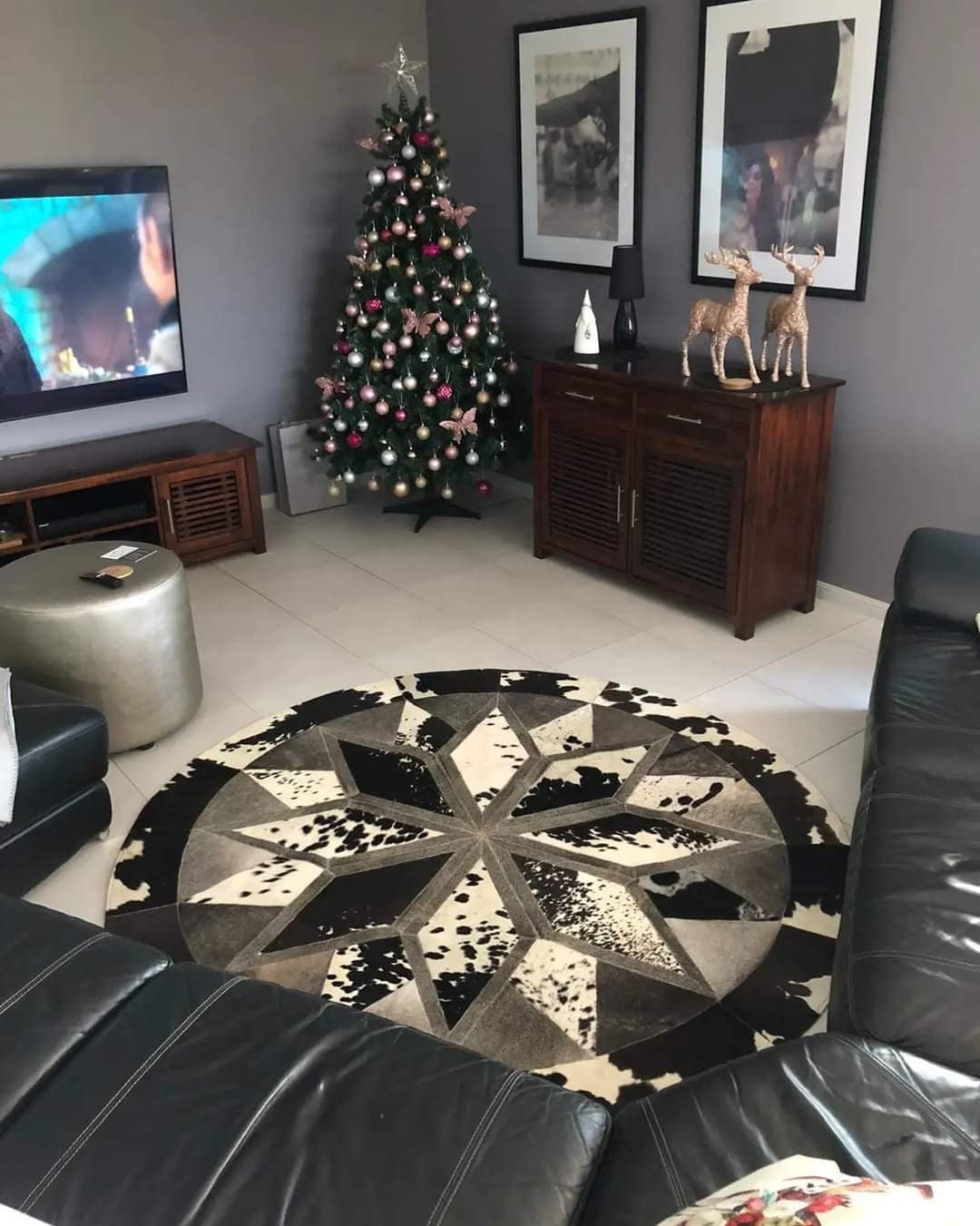 Real Cowhide Rug Leather Rug Animal Skin Rug Natural - Etsy