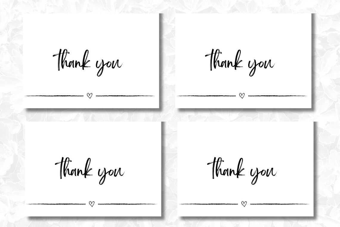 Thank You Card, Foldable Digital Download and Template - Etsy