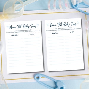 Name That Baby Song Game Blue Digital Download and Template - Etsy