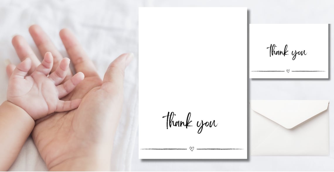 Thank You Card, Foldable Digital Download and Template - Etsy