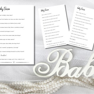 Baby Trivia Game Digital Download and Template - Etsy