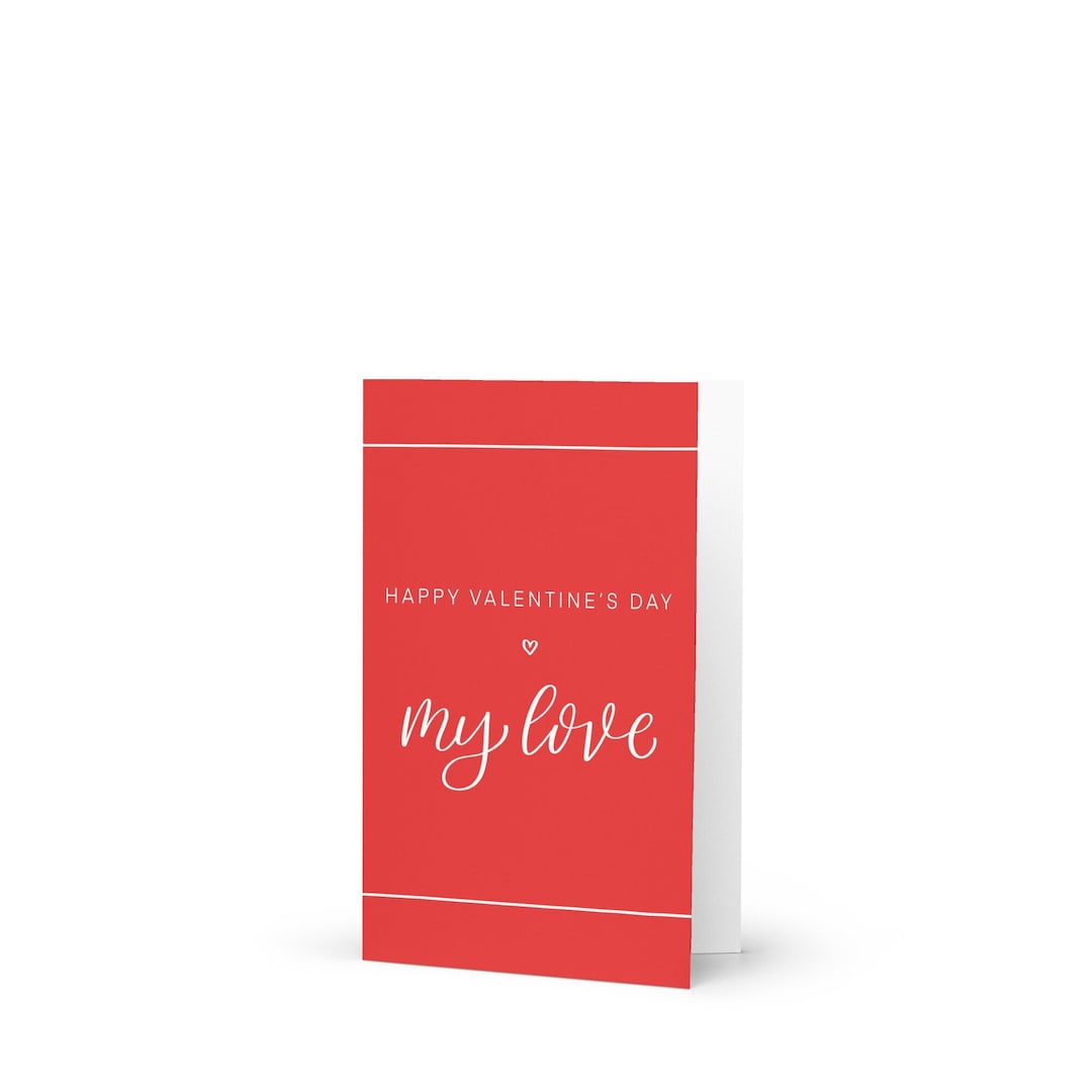 Card Happy Valentine's Day Card My Love Card Valentine's Day Classic ...