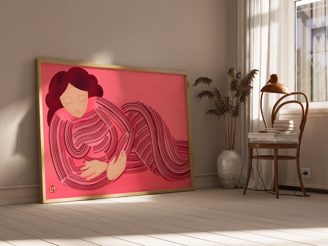 Abstract People Art, Female Figure Art, Mid Century Art, Abstract Wall ...