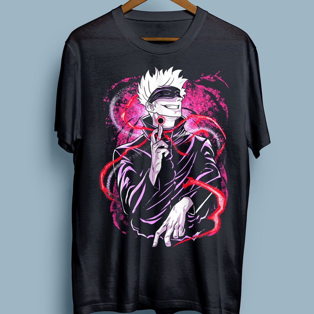 Jujutsu Kaisen Gojo Satoru, Satoru Gojo PNG Only for Black T-shirt ...