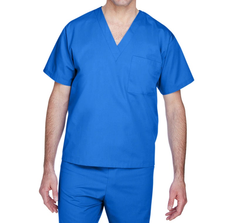 Custom Logo Embroidered Scrub Shirt Top Unisex Fit - Nurse and Doctor ...