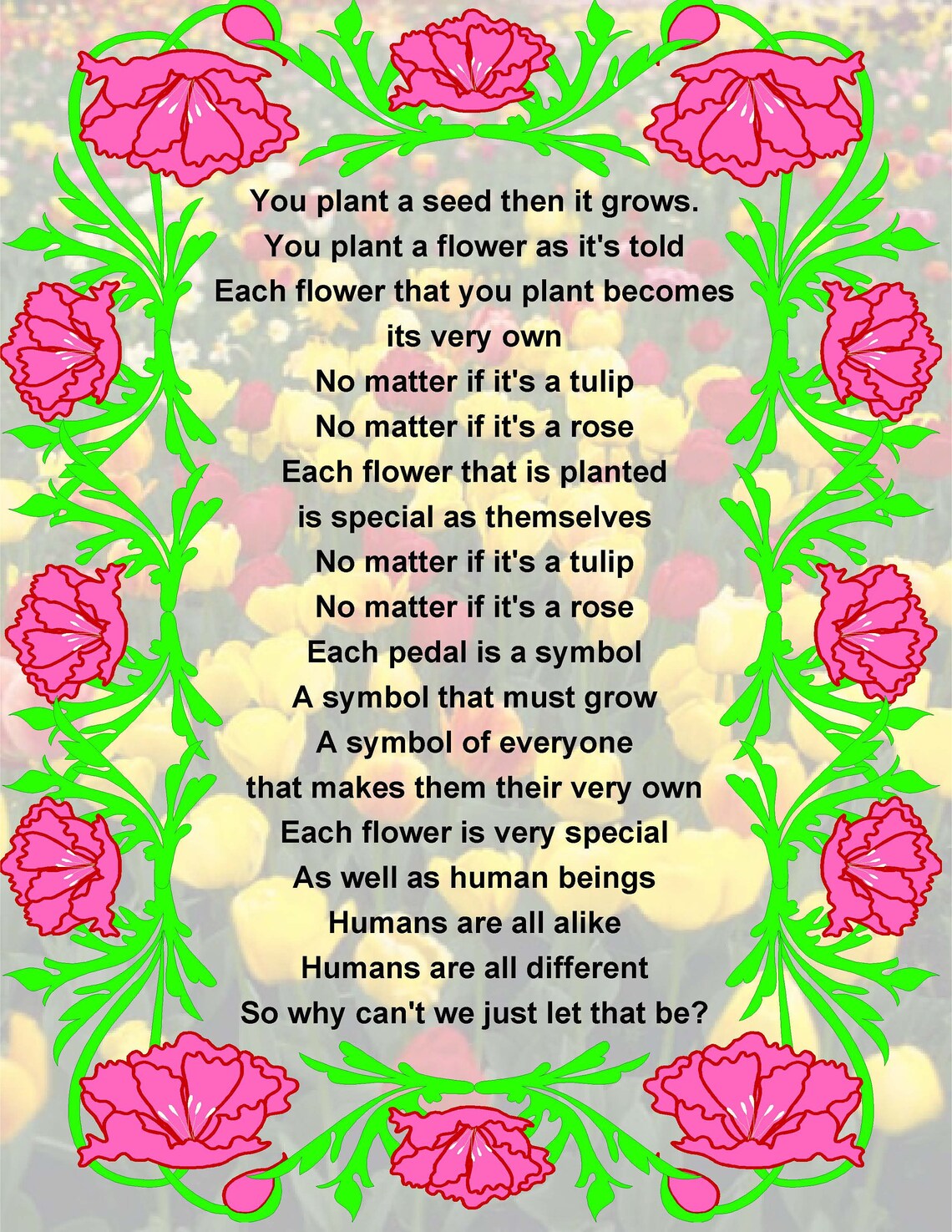 Diversity Poem - Etsy