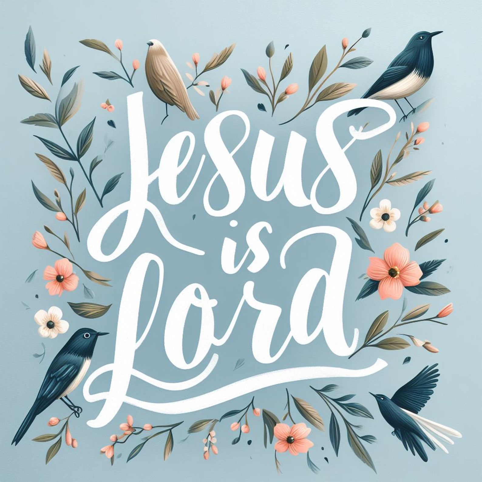 Jesus is Lord Nature Scene - Etsy