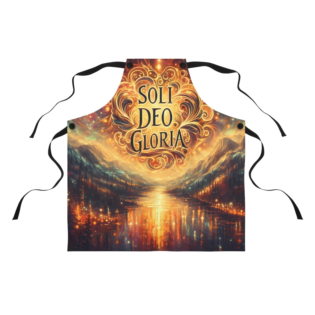 Polly Twill Printed Art Apron, Standard One Size, Soli Deo Gloria ...