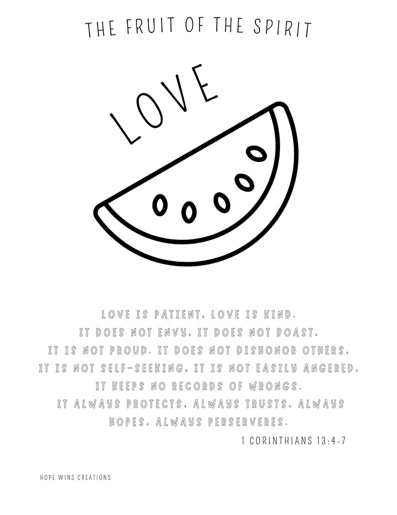 Coloring Pages Fruit of the Spirit 19 Printable Coloring Pages ...