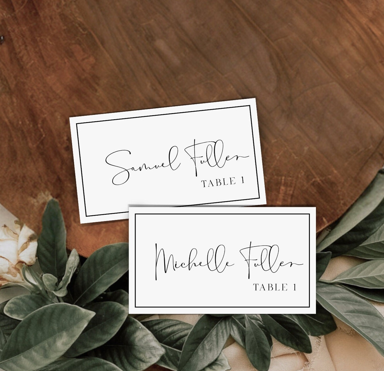 Wedding Name Setting Cards Name Place Cards DIY Name Setting Cards ...