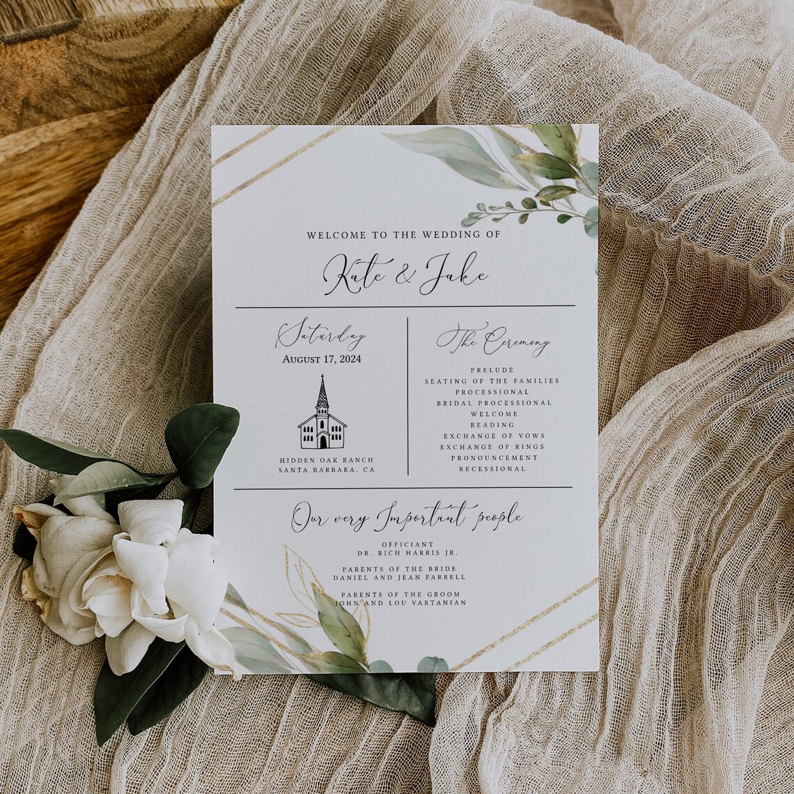 Infographic Wedding Program Template Wedding Program Download Wedding ...