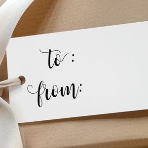 To/from Gift Tags, Personalize Christmas Gift Tags, DIY Holiday Tag ...