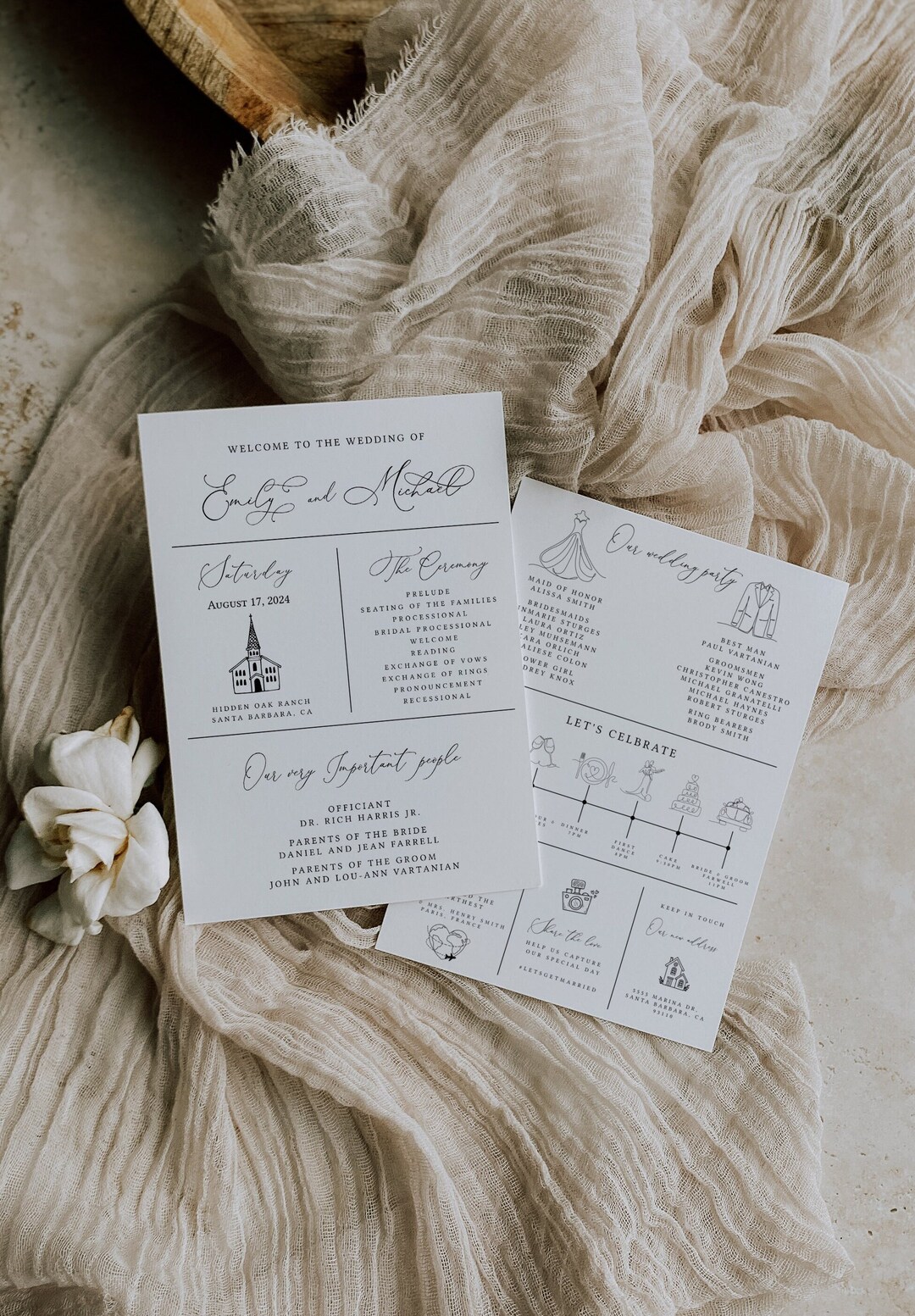 Infographic Wedding Program Template Wedding Program Download Wedding ...