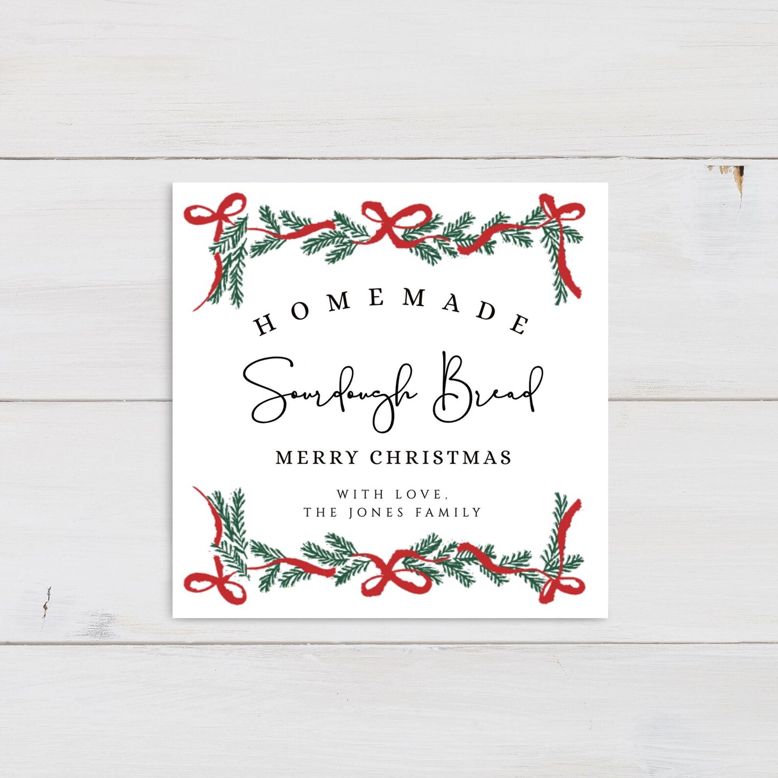 Christmas Homemade Gift Tags DIY Christmas Cookies Tag, Homemade Tag ...