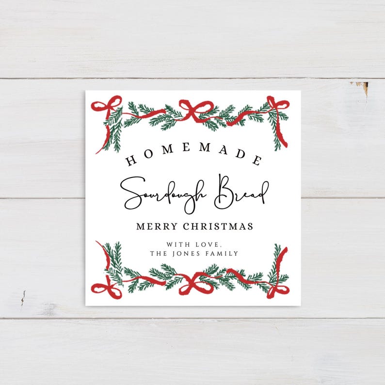 Christmas Homemade Gift Tags DIY Christmas Cookies Tag, Homemade Tag ...