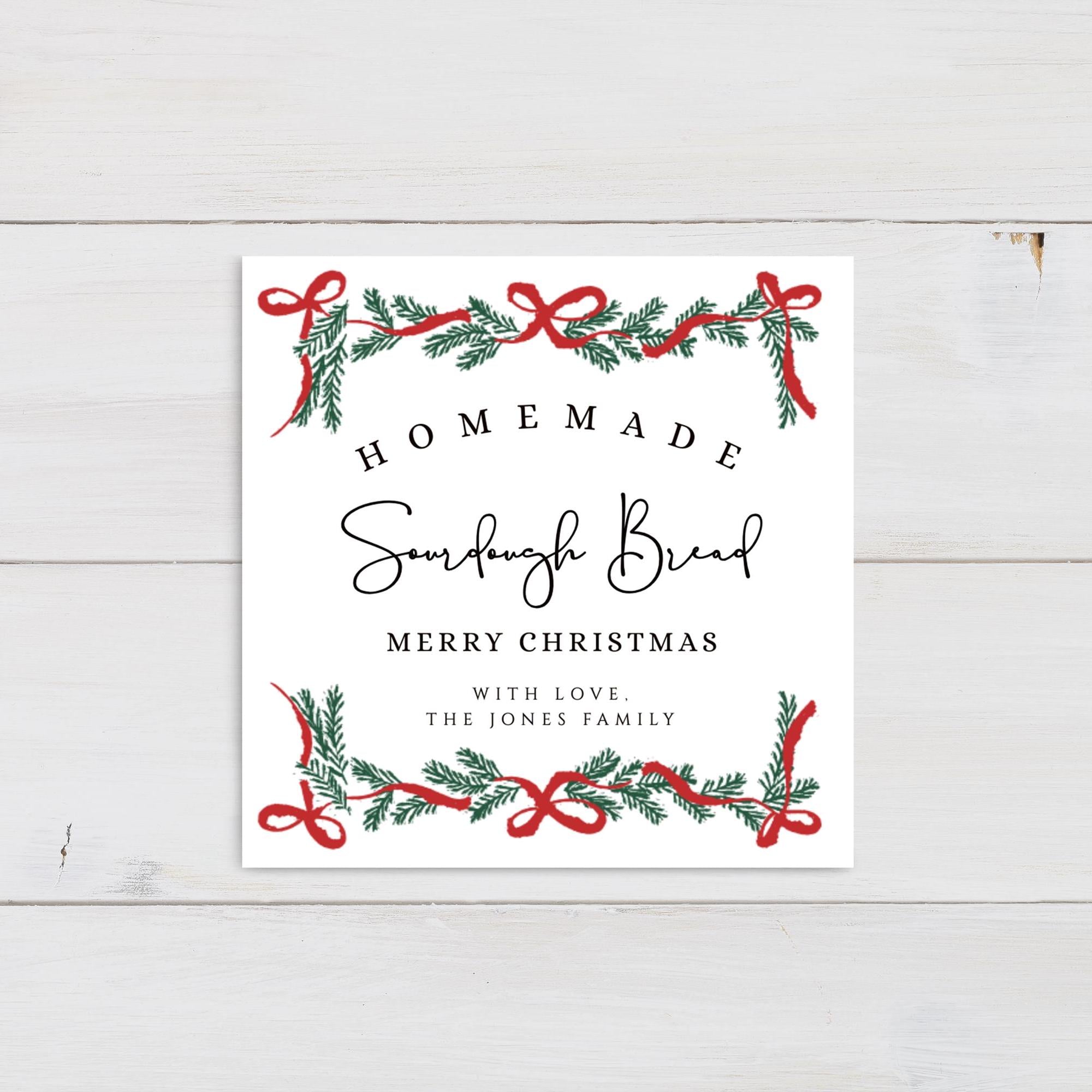 Christmas Homemade Gift Tags DIY Christmas Cookies Tag, Homemade Tag ...