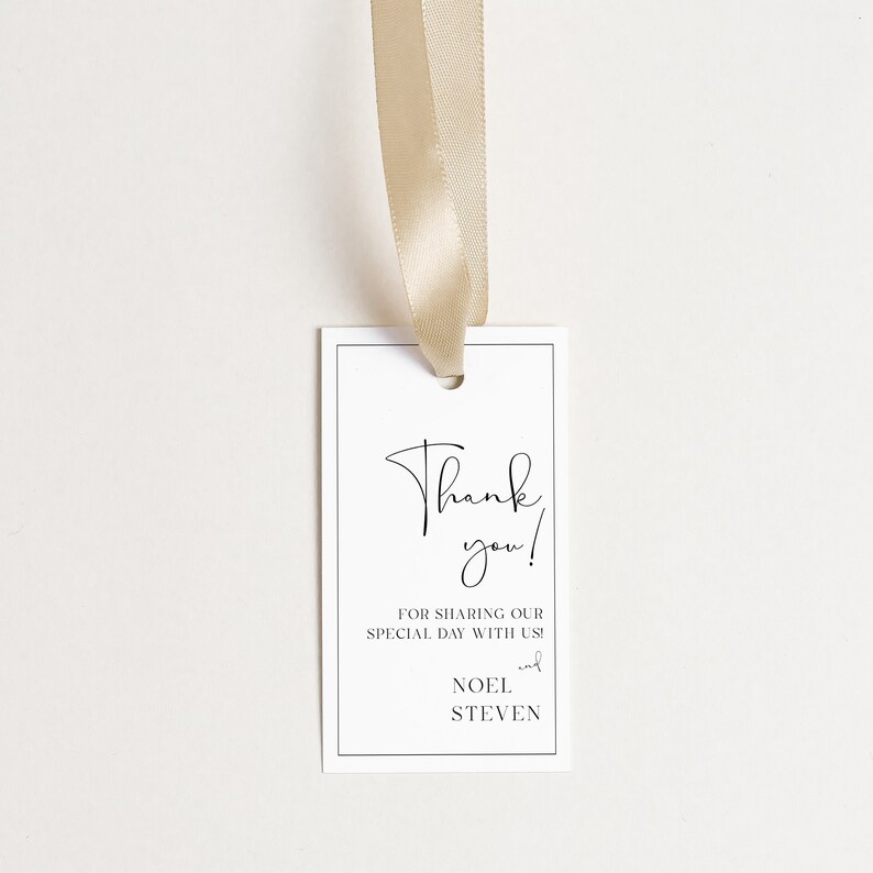 Wedding Favor Tags Thank You Tag DIY Wedding Tag Printable Wedding Tag ...