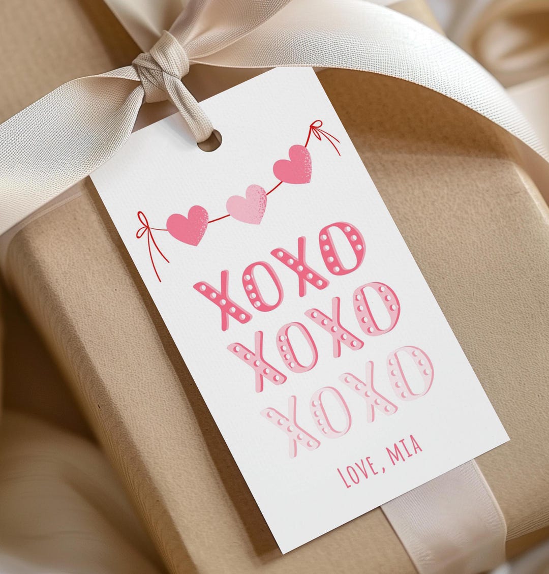 Printable Happy Valentine's Day Tag, Valentine Template, Sweet Treat ...