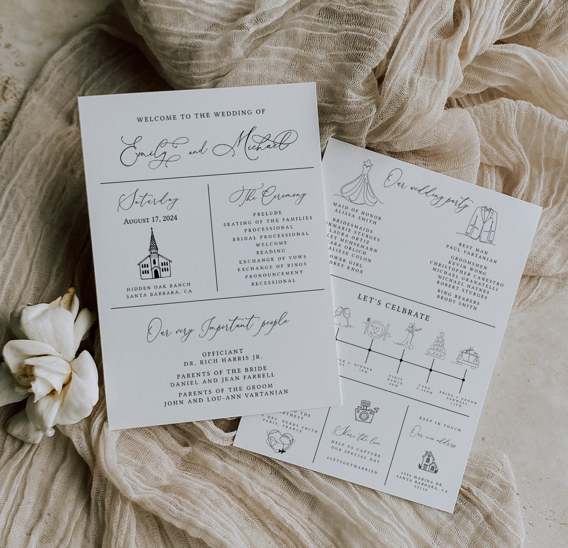 Infographic Wedding Program Template Wedding Program Download Wedding ...