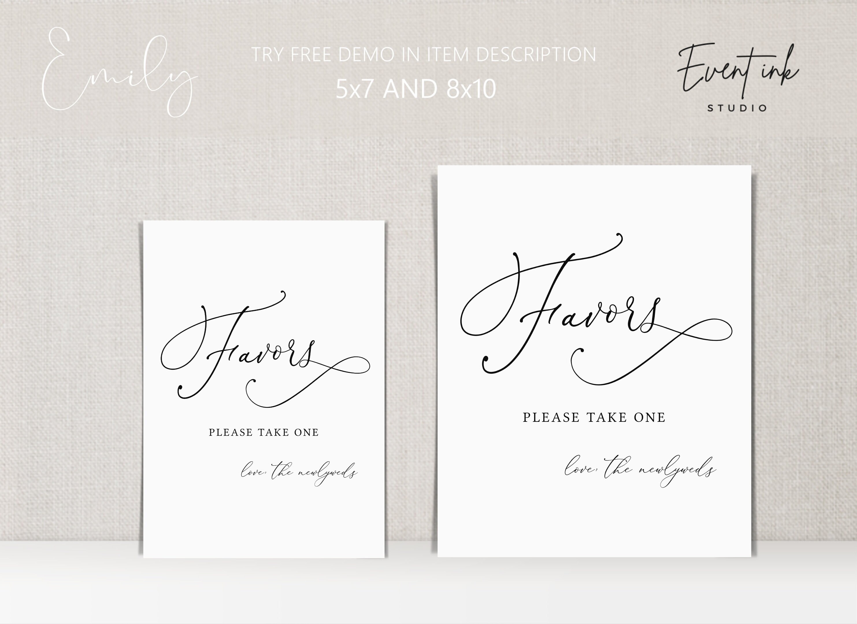 Wedding Favor Sign Wedding Sign Template Wedding Reception Sign DIY ...